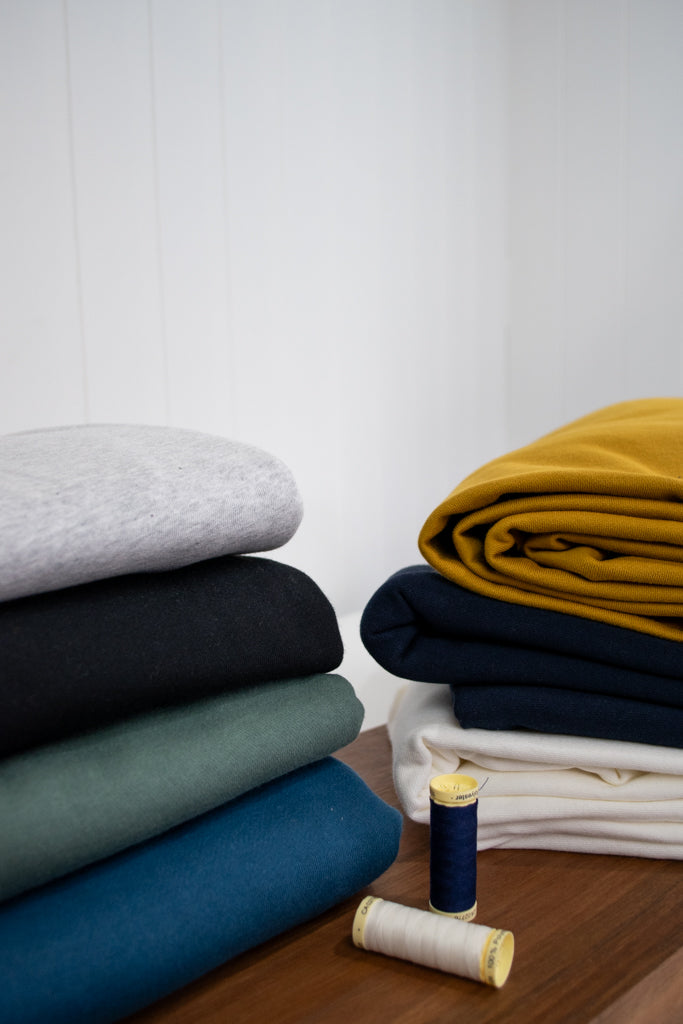 Knit Fabrics - Cotton jersey & sweater knits with matching ribbing ...