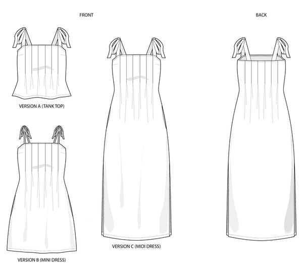 PDF Pattern - Flora Tank + Dress | Pattern Scout - MaaiDesign Fabrics