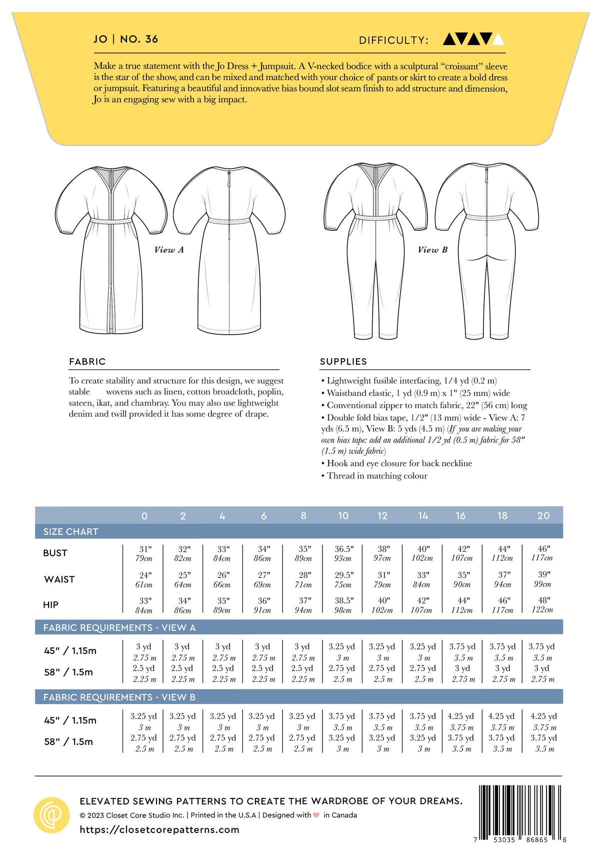 Closet Core Patterns | Jo Dress and Jumpsuit – MaaiDesign Fabrics