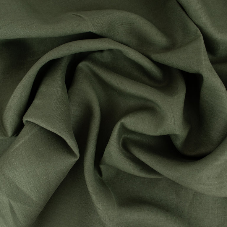 Smooth Crisp Linen - Khaki – MaaiDesign Fabrics