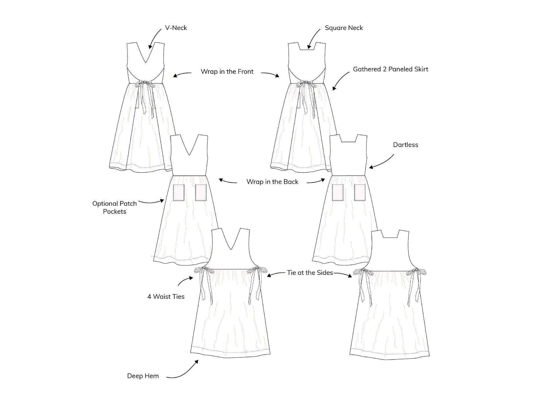 PDF Pattern - Ginkgo Pinafore | Madswick – MaaiDesign Fabrics