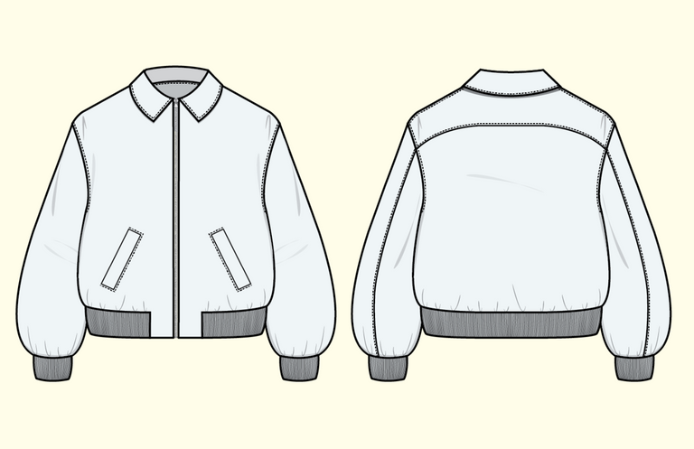 PDF Pattern - Bomber Jacket | Puff and Pencil – MaaiDesign Fabrics