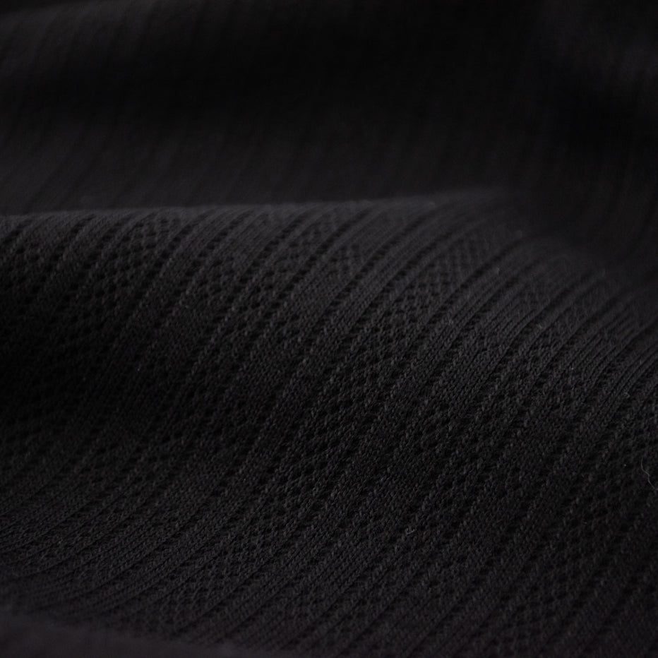 Pointelle Cotton Jersey - Classic - Black – MaaiDesign Fabrics
