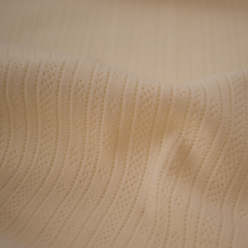 Pointelle Cotton Jersey - Classic - Buttermilk – MaaiDesign Fabrics
