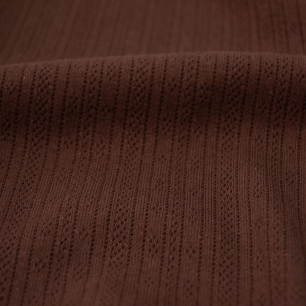 Pointelle Cotton Jersey - Classic - Raisin – MaaiDesign Fabrics