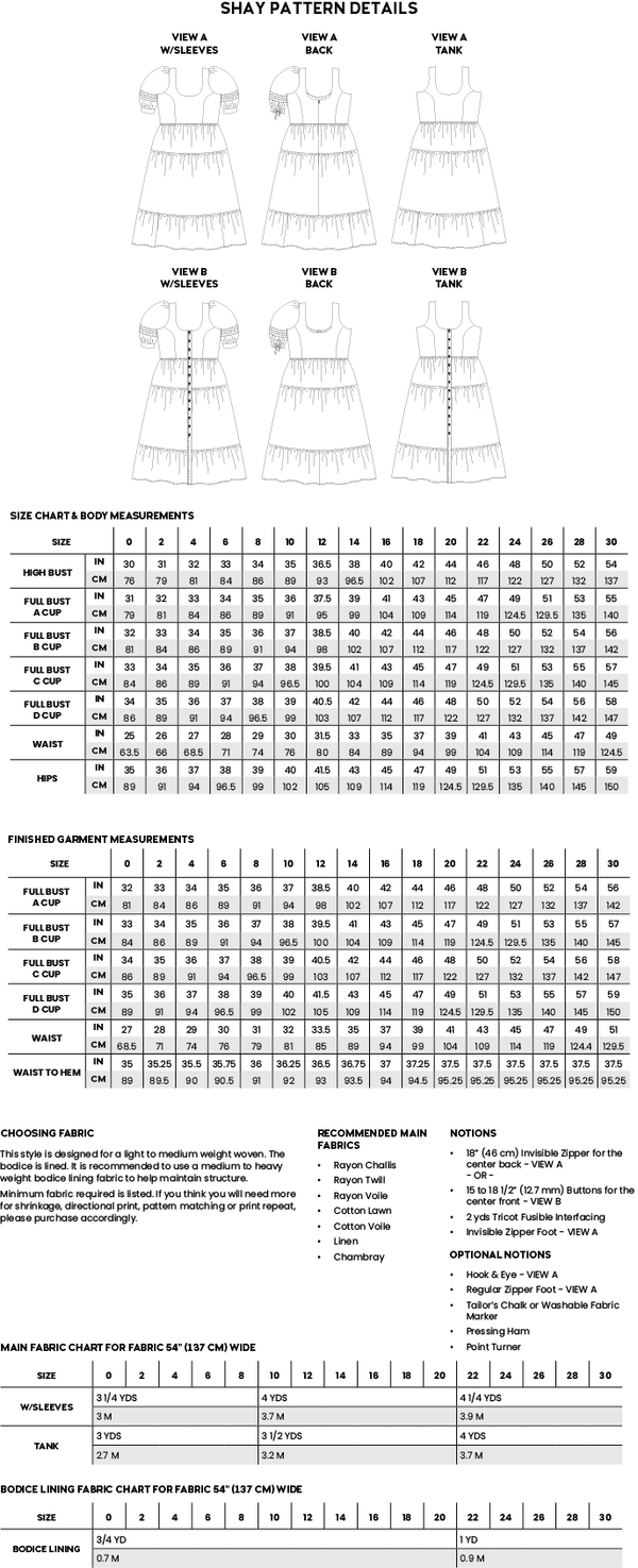 Shay Dress - Sewing Pattern | Chalk and Notch Patterns - MaaiDesign Fabrics