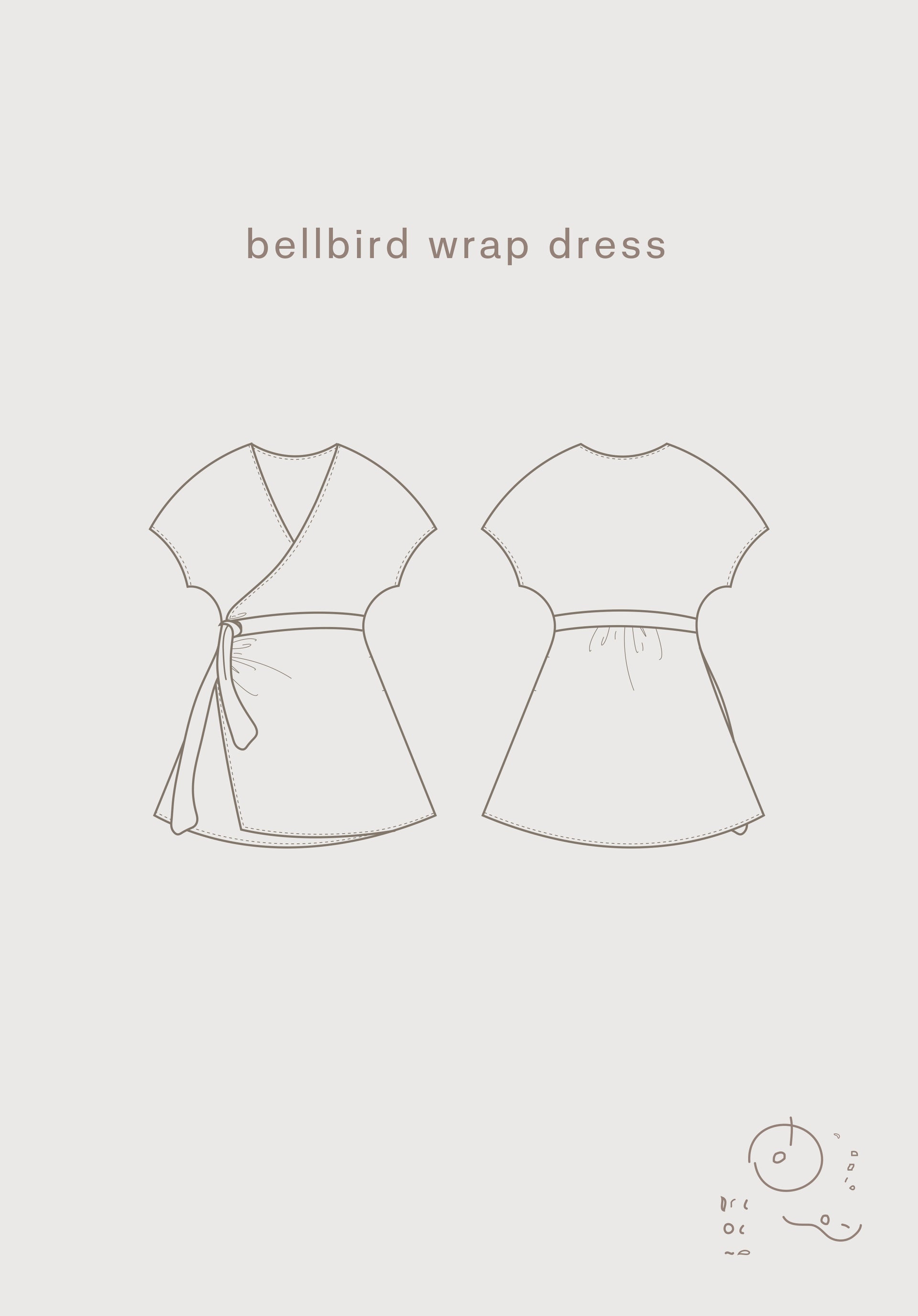 Bellbird Wrap Dress + Top - Sewing Pattern | Common Stitch – MaaiDesign ...