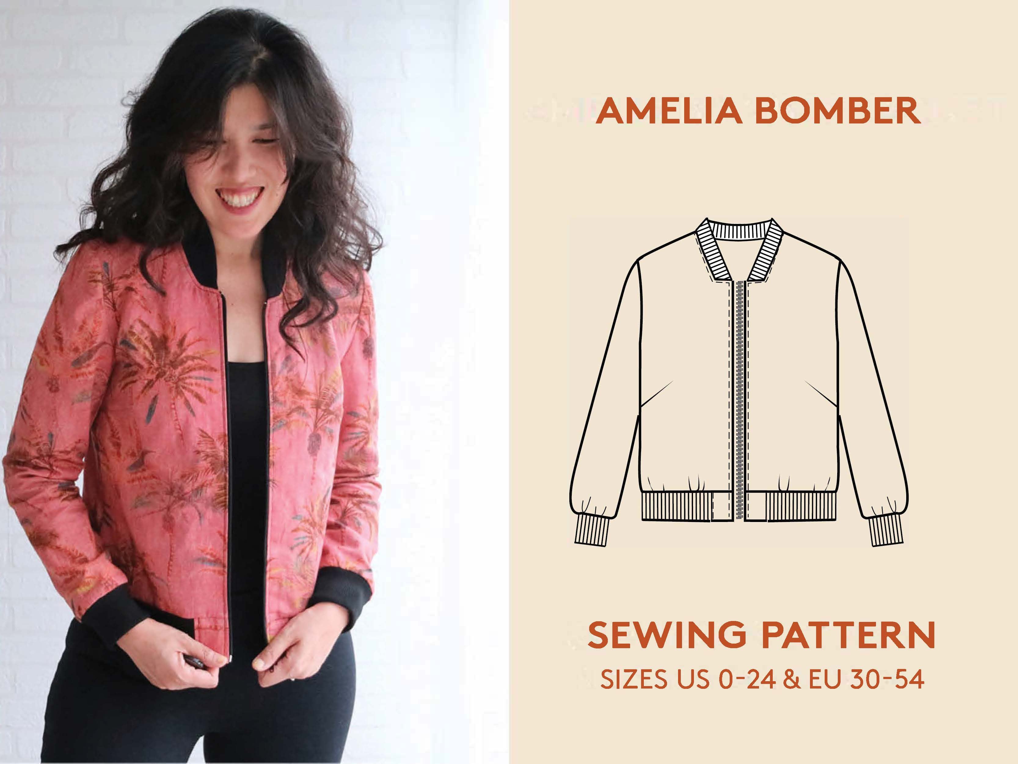 Amelia Bomber - Sewing Pattern | Wardrobe By Me – MaaiDesign Fabrics