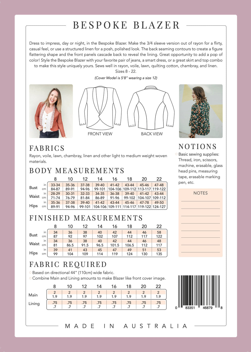 PDF Pattern - Bespoke Blazer | Sew To Grow – MaaiDesign Fabrics