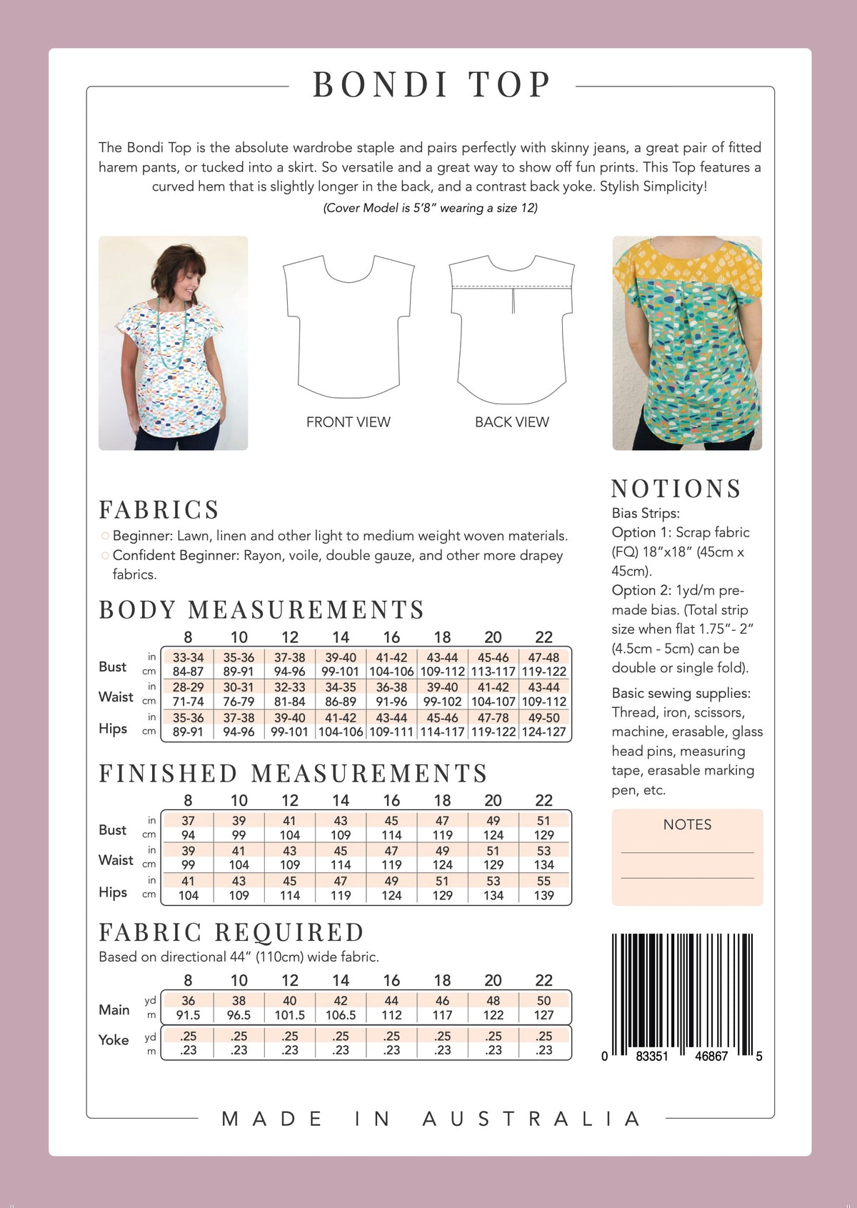 PDF Pattern - Bondi Top | Sew To Grow – MaaiDesign Fabrics