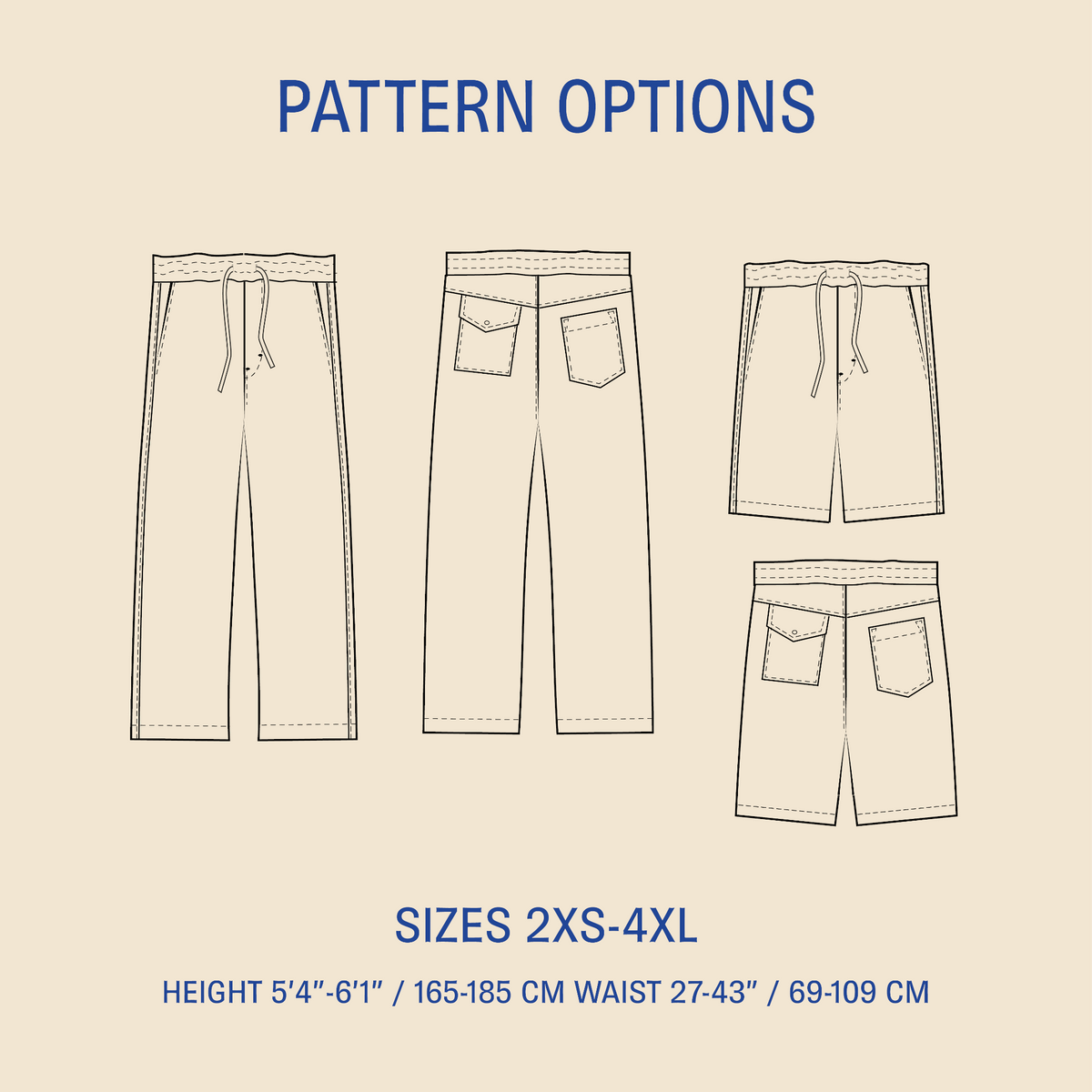 PDF Pattern - Summer pants | Wardrobe By Me – MaaiDesign Fabrics