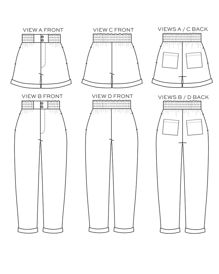 Dani Pant / Short - Sewing Pattern | True Bias
