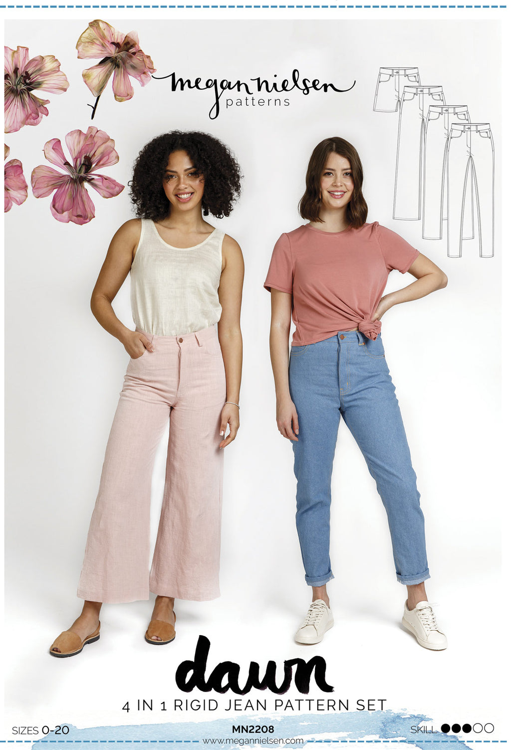 Dawn Jeans (4 in 1!) - Sewing Pattern | Megan Nielsen – MaaiDesign Fabrics