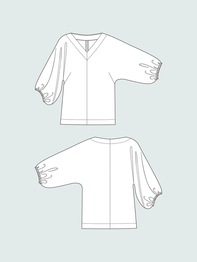 V-Neck Cuff Top - Sewing Pattern | The Assembly Line